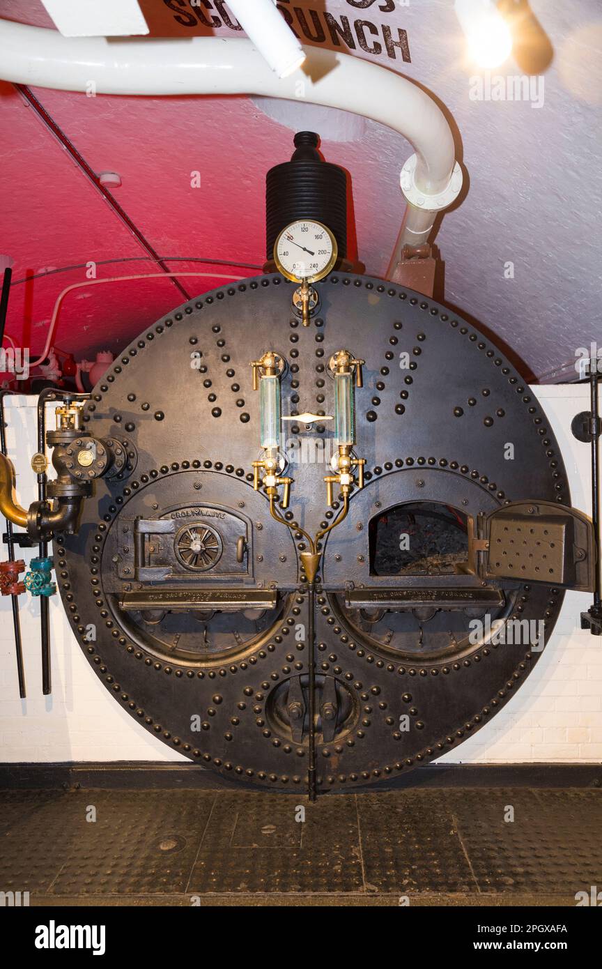 Victorian coal powered boilers in the Engine Rooms of Tower Bridge ...