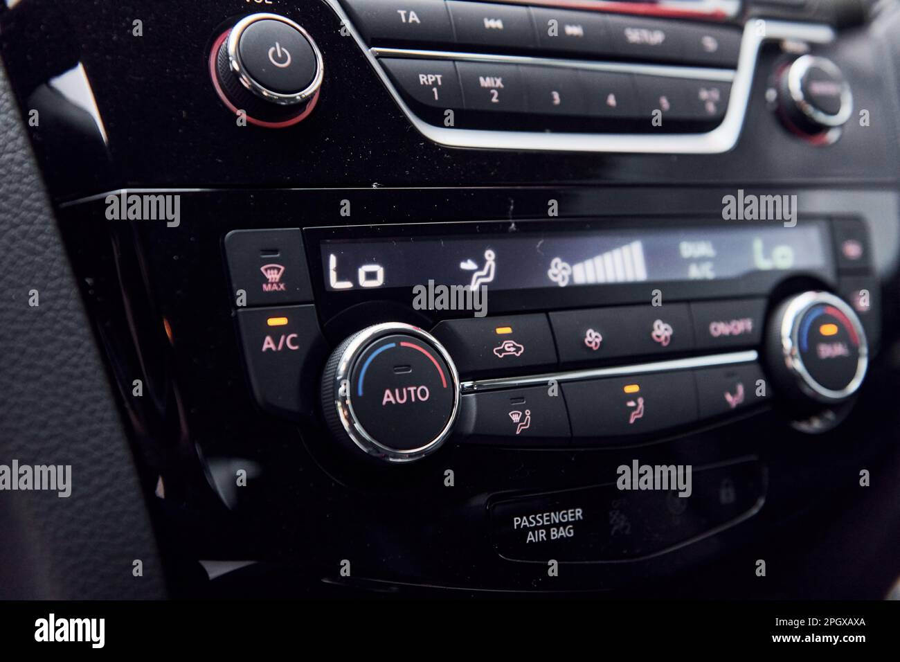 Radio panel. Modern new luxury automobile interior. Design and ...