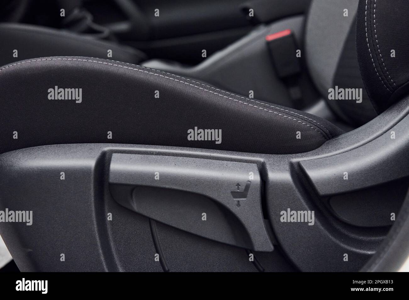 Modern new luxury automobile interior. Design and technology Stock ...