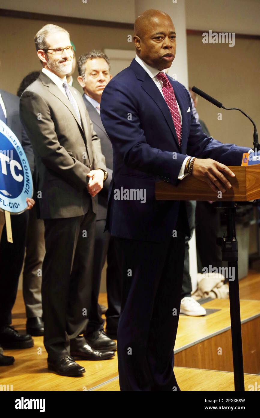 New York, NY, USA. 24th Mar, 2023. New York City Mayor Eric Adams and ...