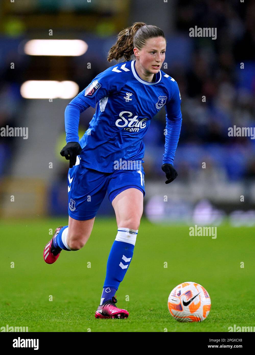 Everton's Nicoline Sorensen during the Barclays Women's Super League ...
