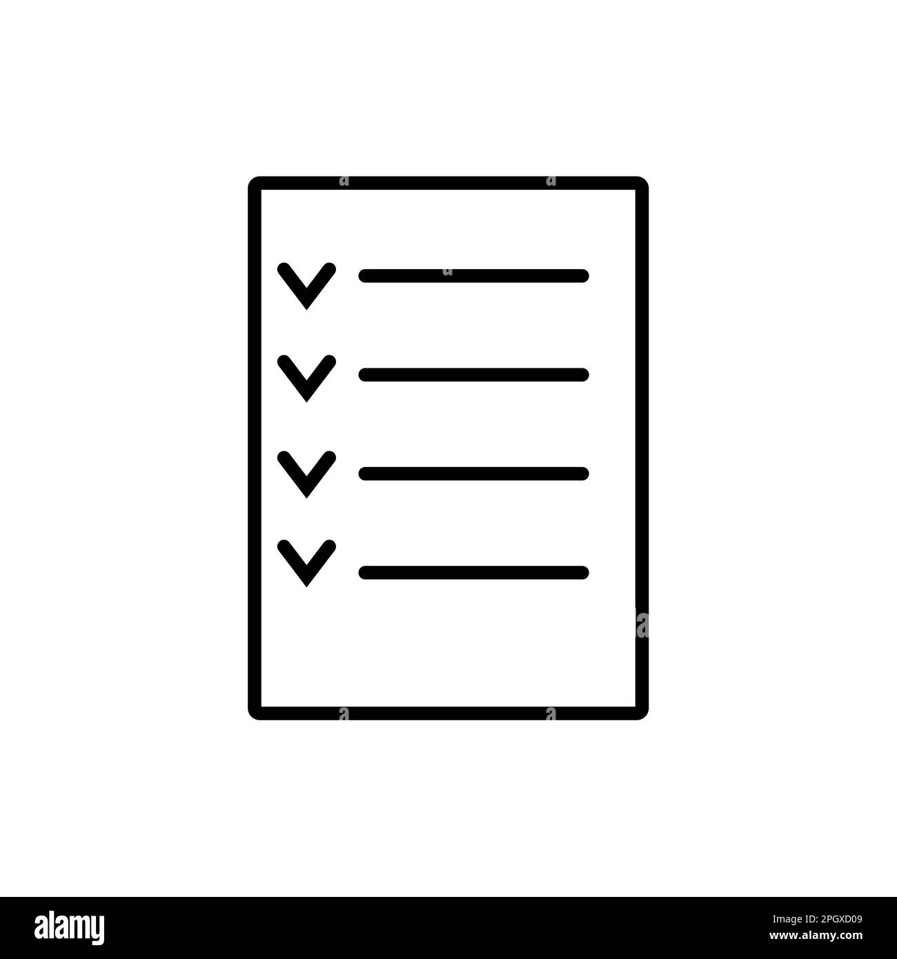 Icon Of The List With Text And Check Marks Isolated On White Background icon-of-the-list-with-text-and-check-marks-isolated-on-white-background