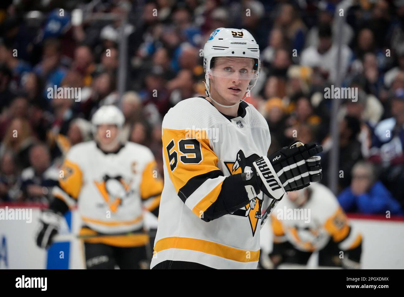 Pittsburgh Penguins left wing Jake Guentzel (59) in the second period ...