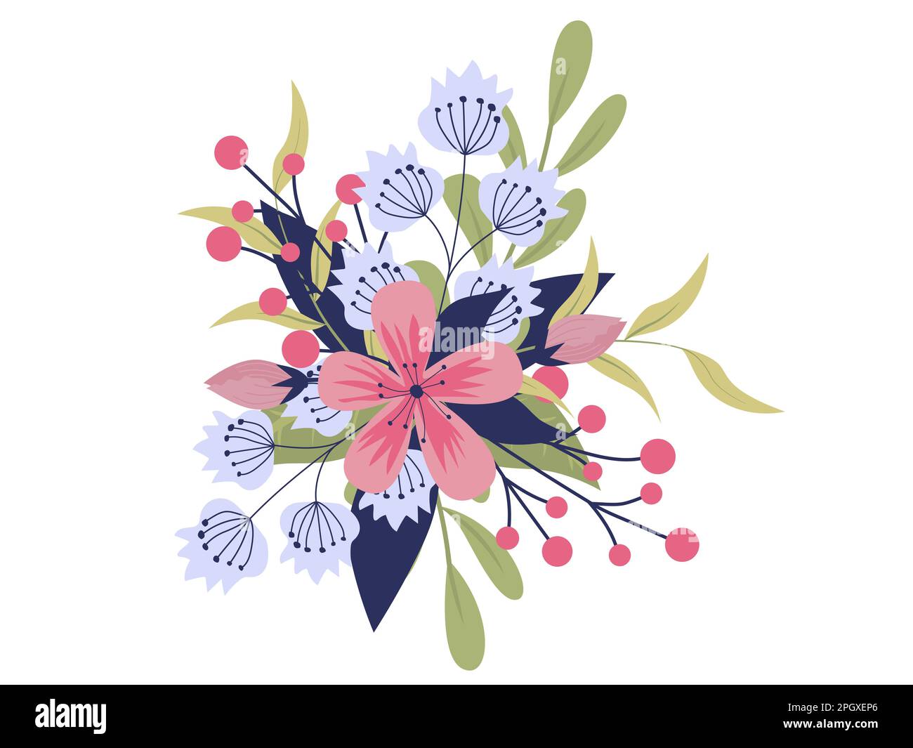Set of floral branch. Wedding concept with flowers. Floral poster ...
