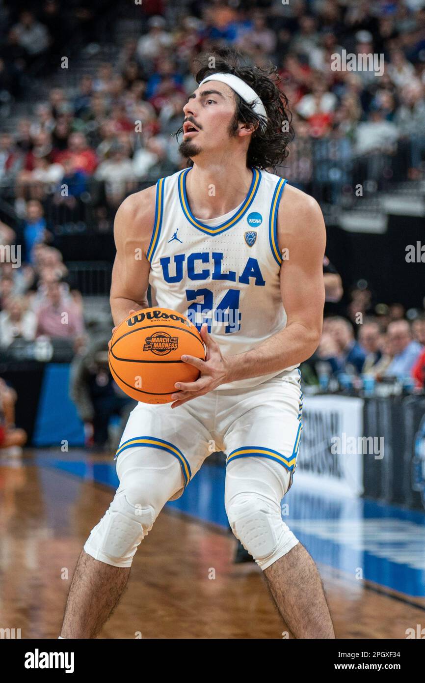 UCLA Bruins guard Jaime Jaquez Jr. (24) shoots during a NCAA men’s ...