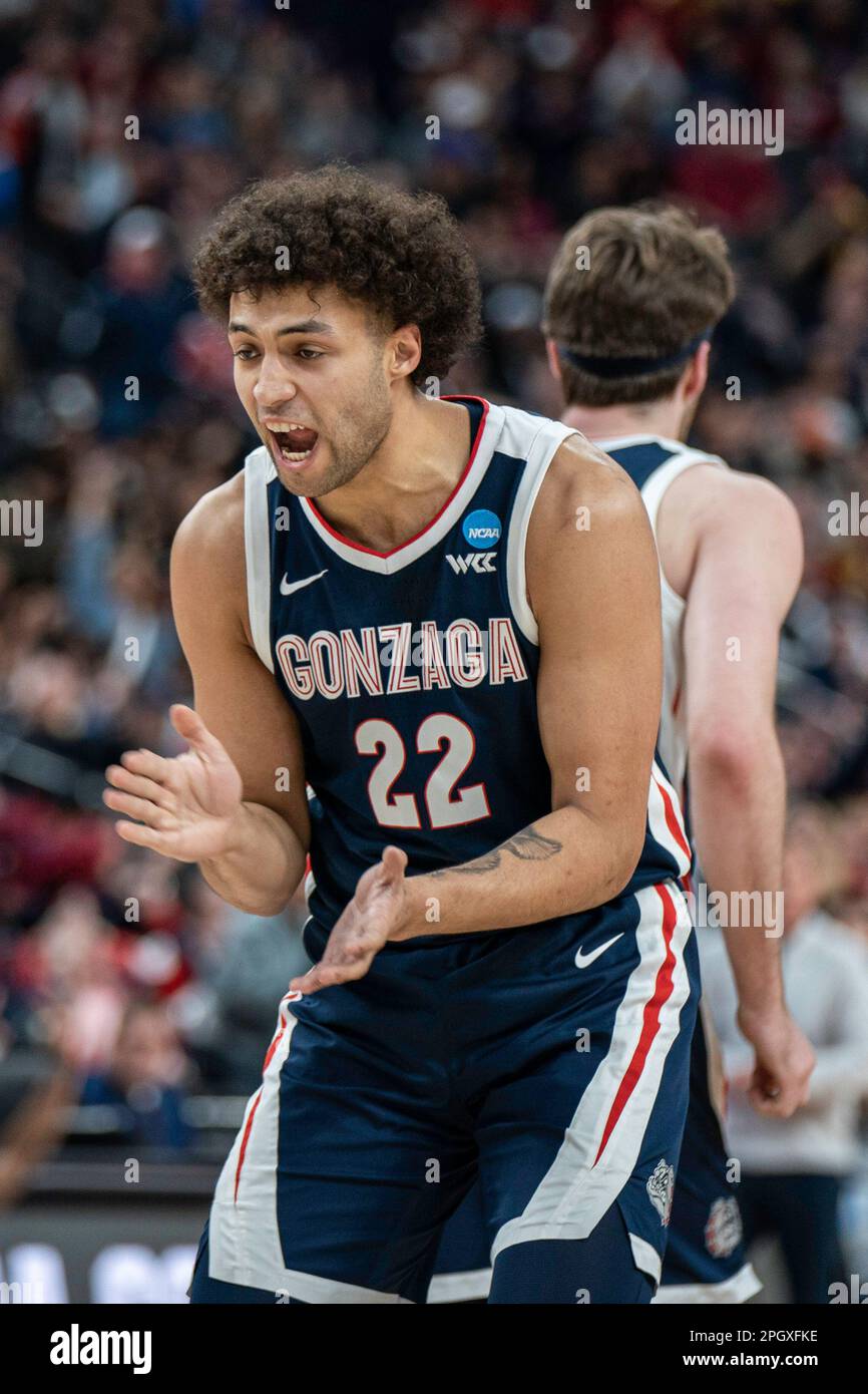 Las Vegas, United States. 23rd Mar, 2023. Gonzaga Bulldogs forward ...