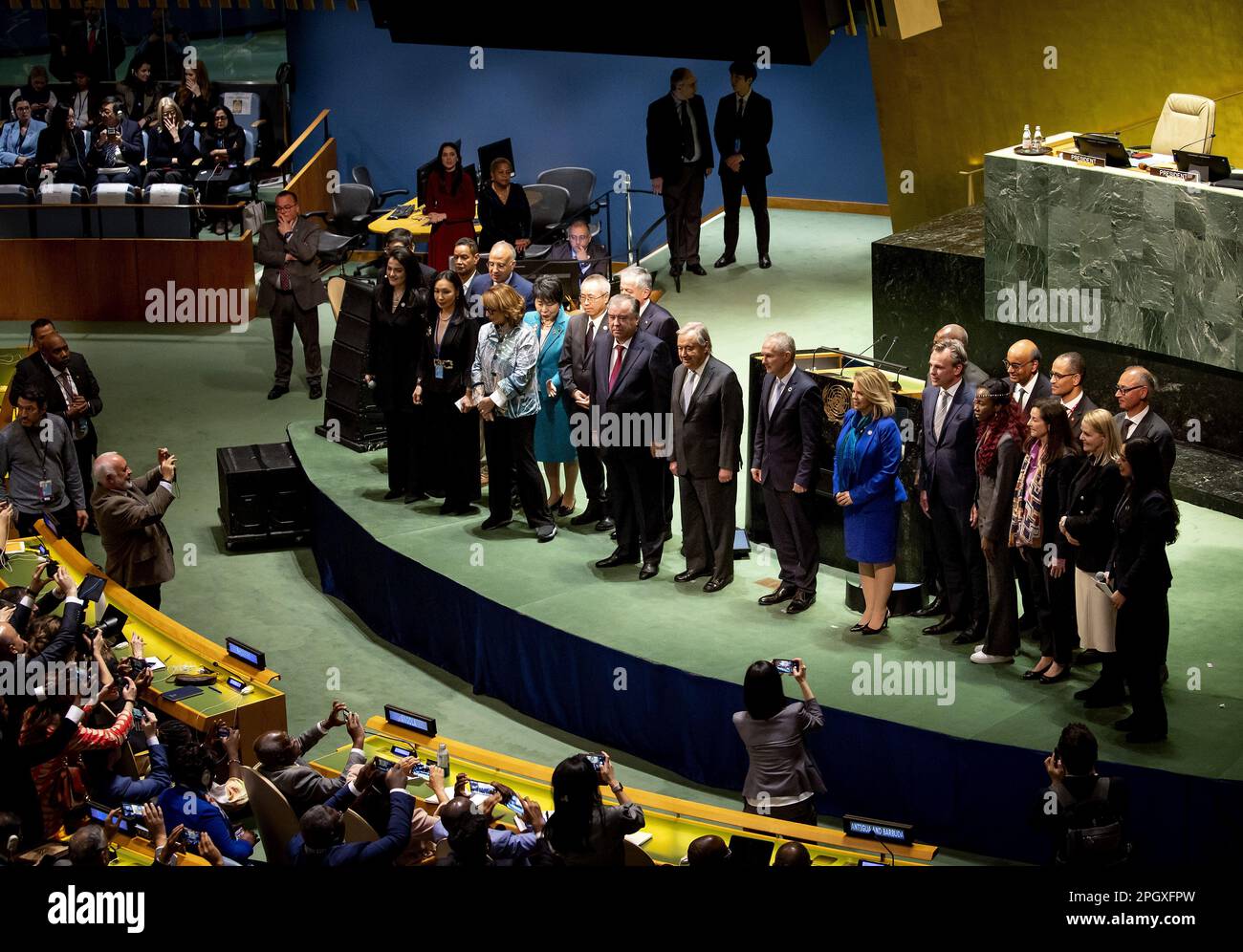 NEW YORK - President Emomali Rahmon of Tajikistan, Antonio Guterres ...