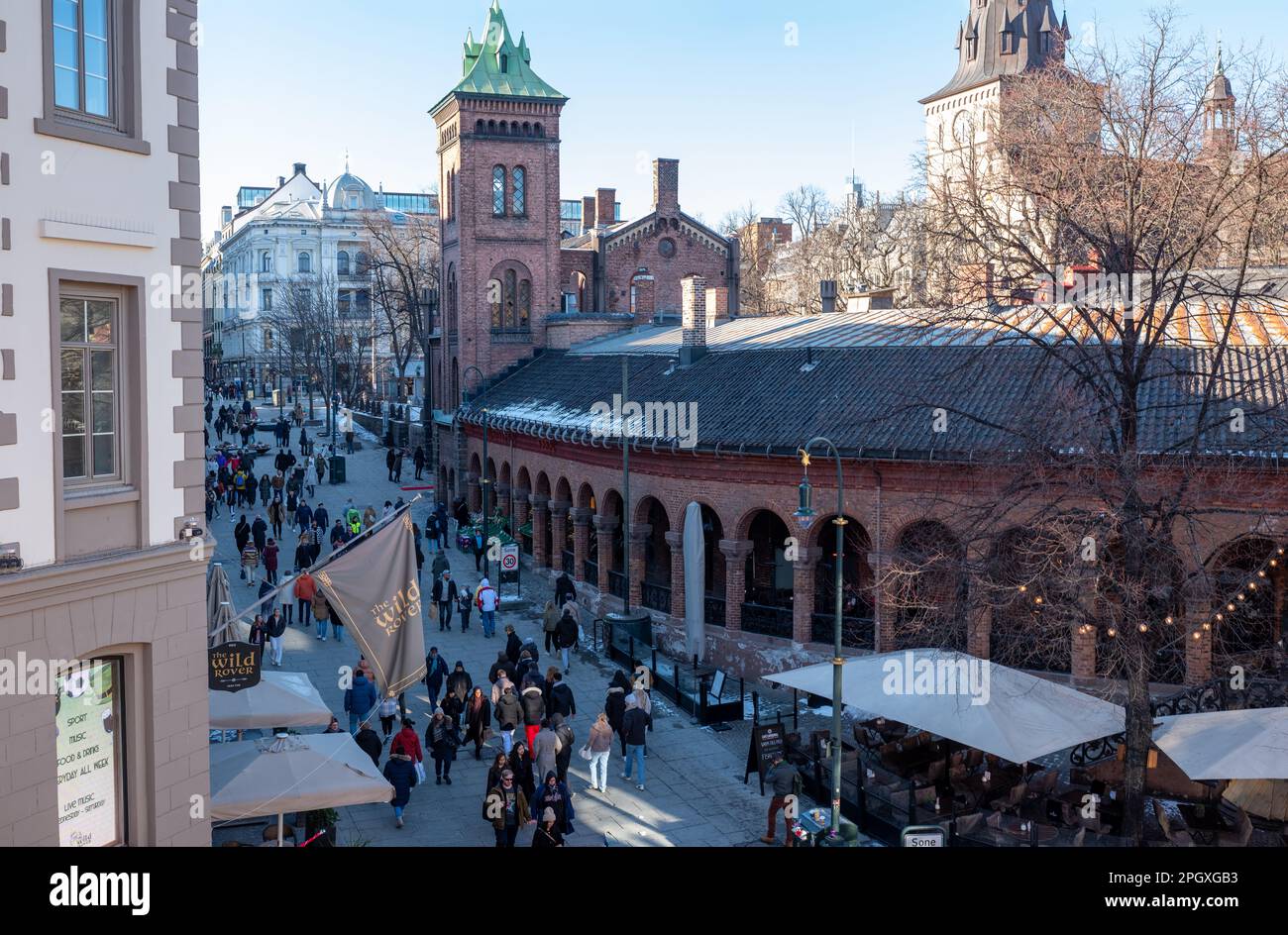 Oslo, Norway - March 11, 2023: Brannvakten fire station by Oslo ...