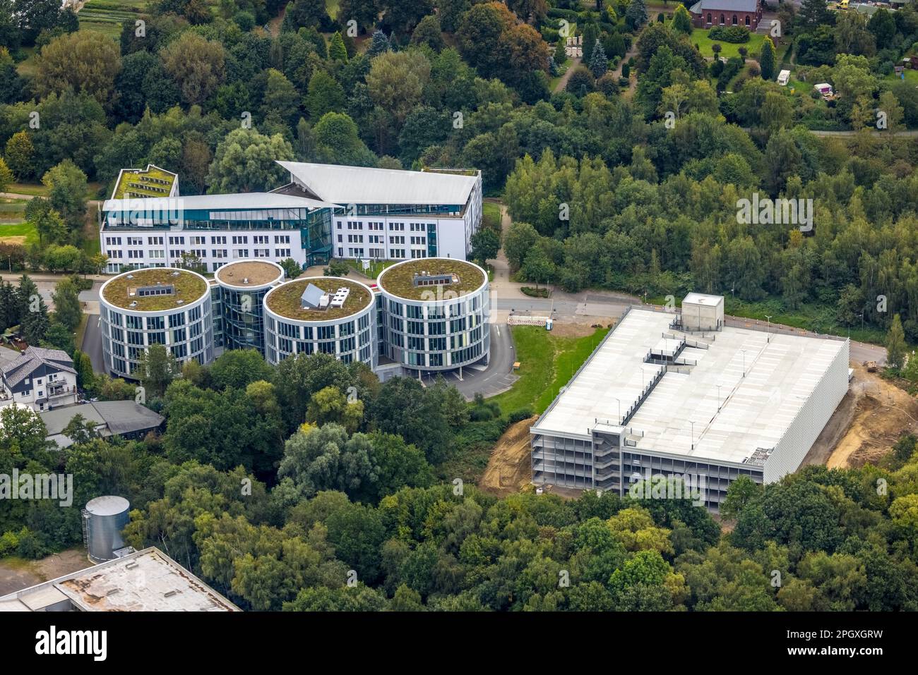 Aerial view, University of Witten / Herdecke with the FEZ Research and ...