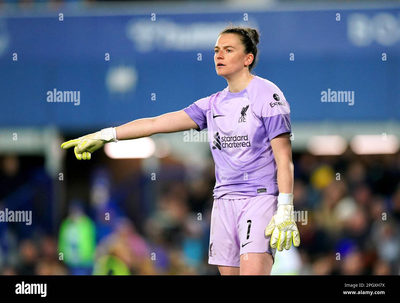 Liverpool goalkeeper Rachael Laws during the Barclays Women's Super ...