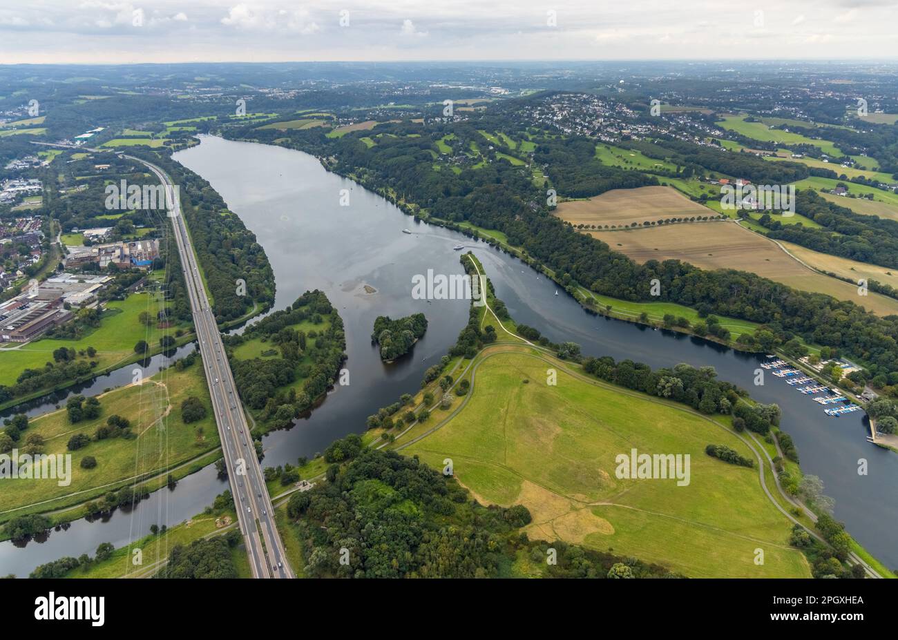 Kemnader see and freeway a43 in ostherbede district of witten hi-res ...