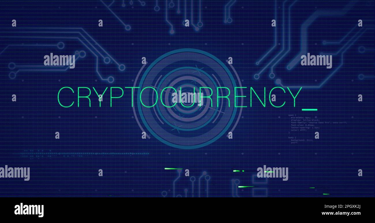 Animation crypto text computer circuit hi-res stock photography and images - Alamy