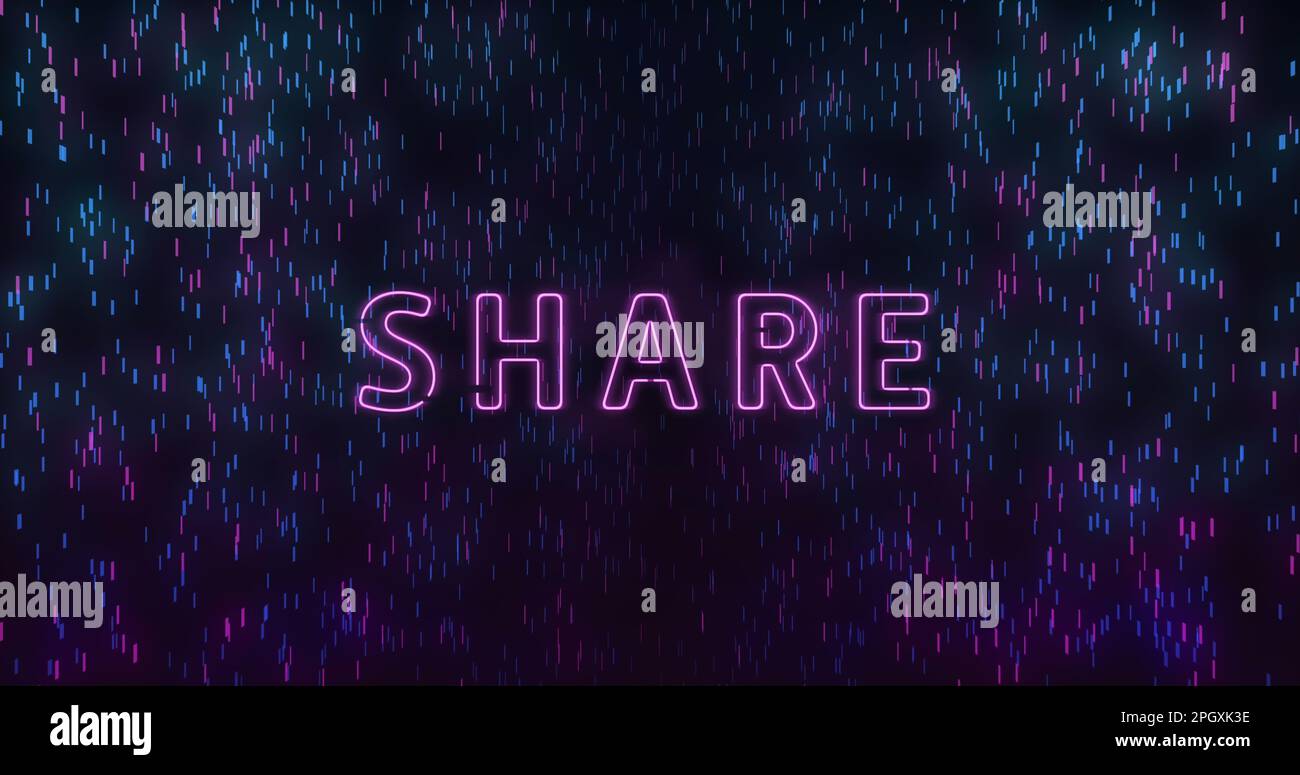 Animation share text over spots hi-res stock photography and images - Alamy