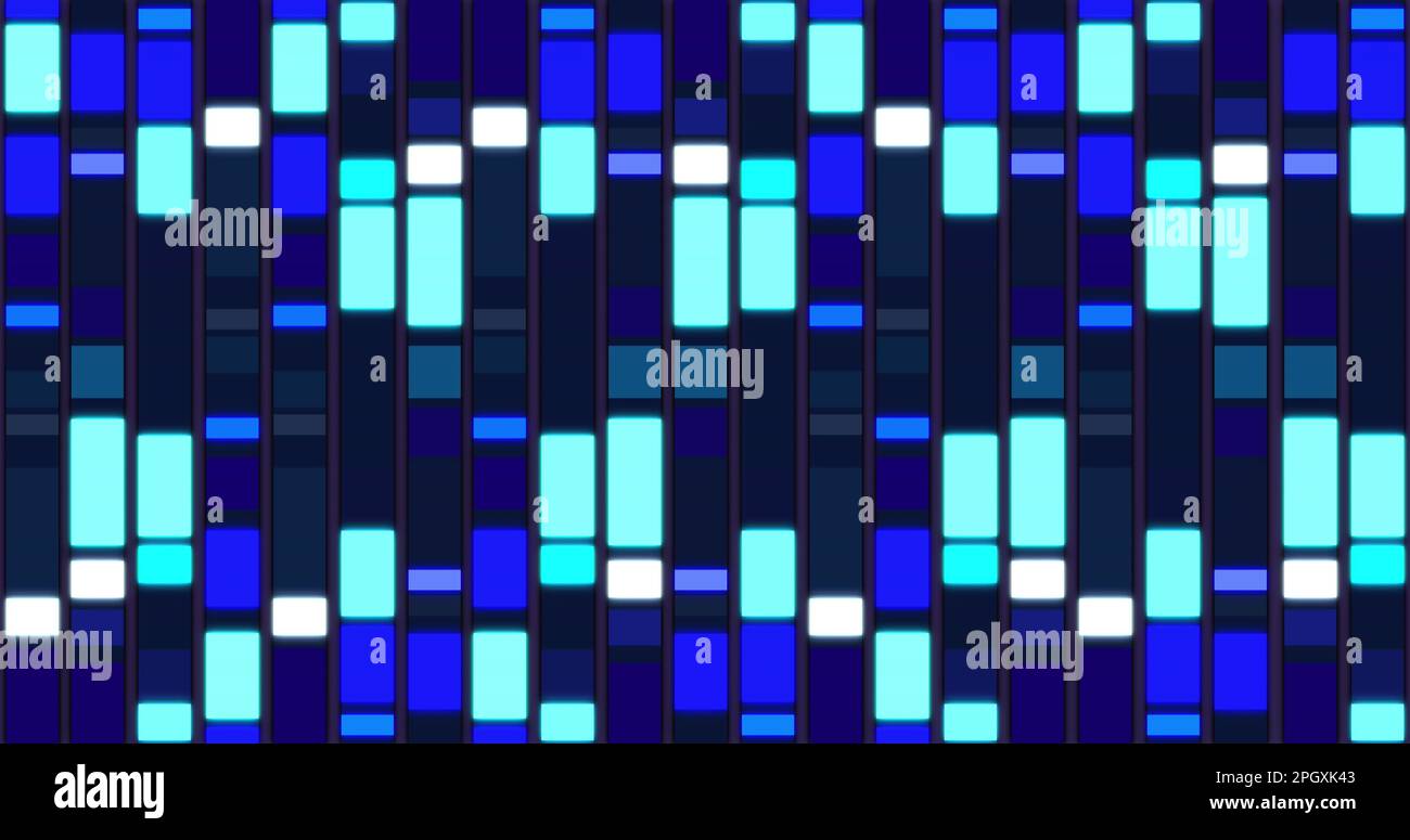 Composition of blue columns on black background Stock Photo - Alamy