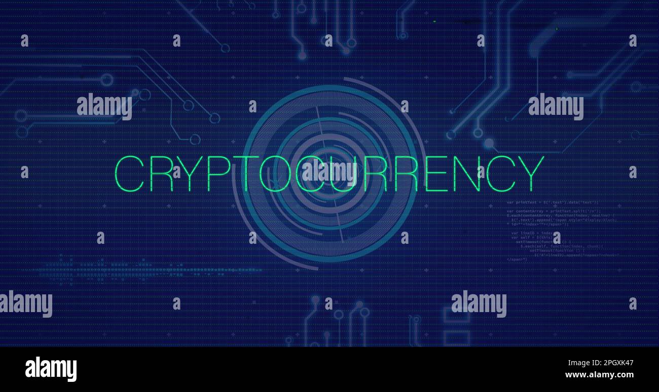 Animation crypto text computer circuit hi-res stock photography and images - Alamy