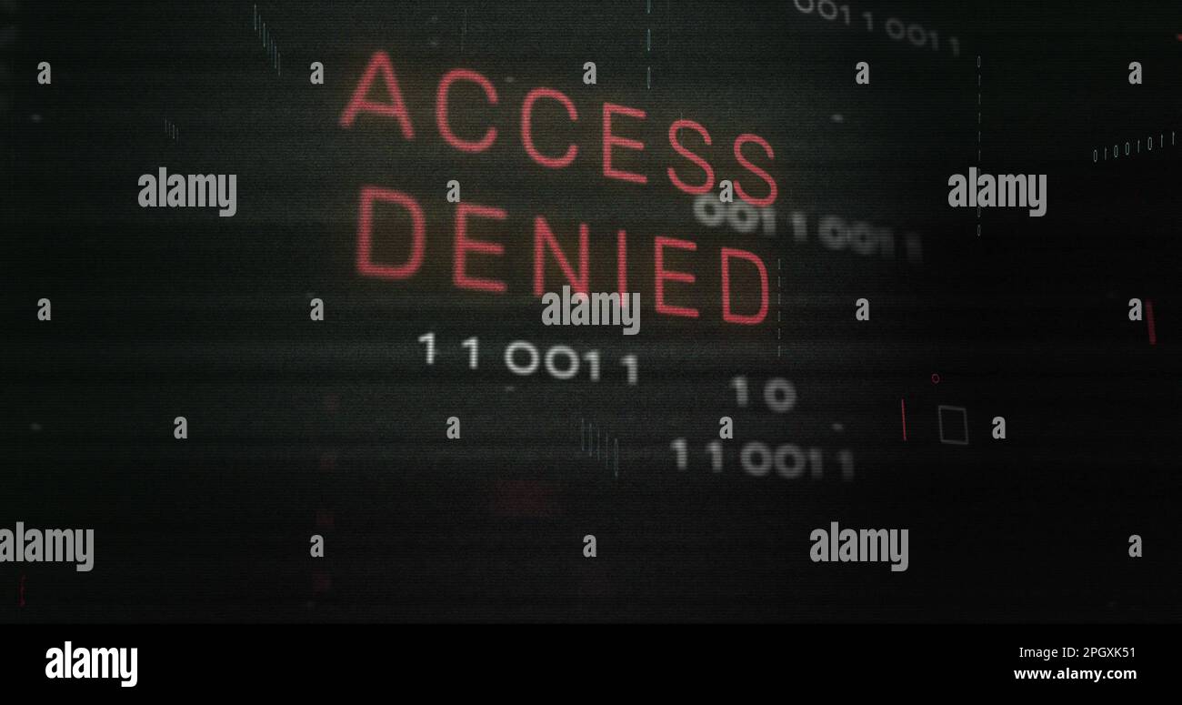 Animation access denied data processing hi-res stock photography and images - Alamy