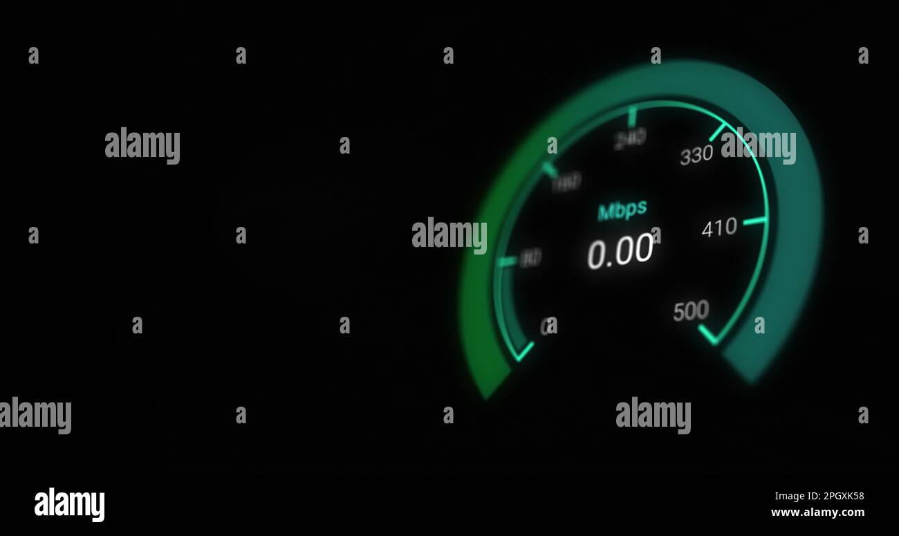 Composition of car speedometer on black background Stock Photo - Alamy