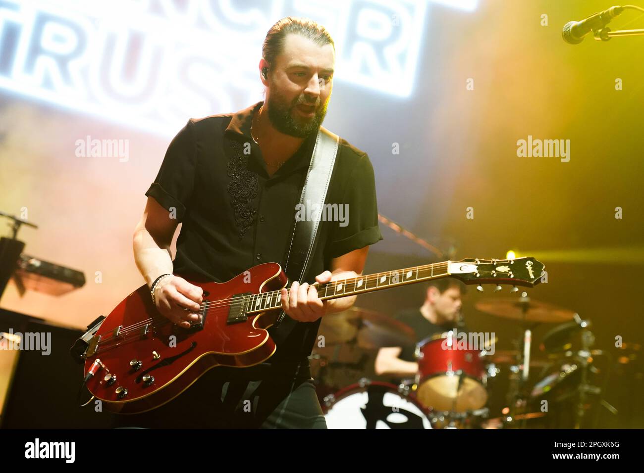 Liam Fray of the Courteeners on stage during the Teenage Cancer Trust ...