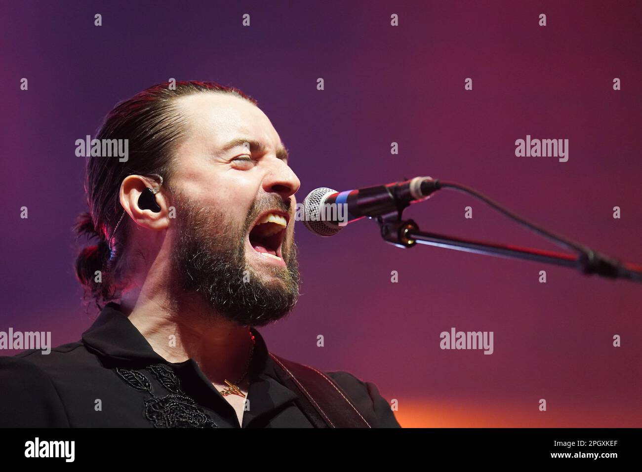 Liam Fray of the Courteeners on stage during the Teenage Cancer Trust ...