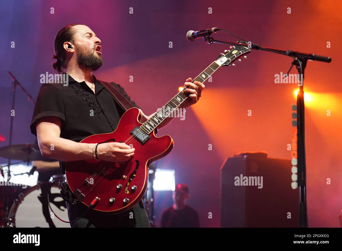 Liam Fray of the Courteeners on stage during the Teenage Cancer Trust ...
