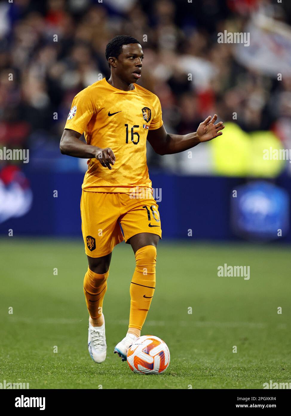 SAINT-DENIS - Tyrell Malacia of Holland during the UEFA EURO 2024 ...