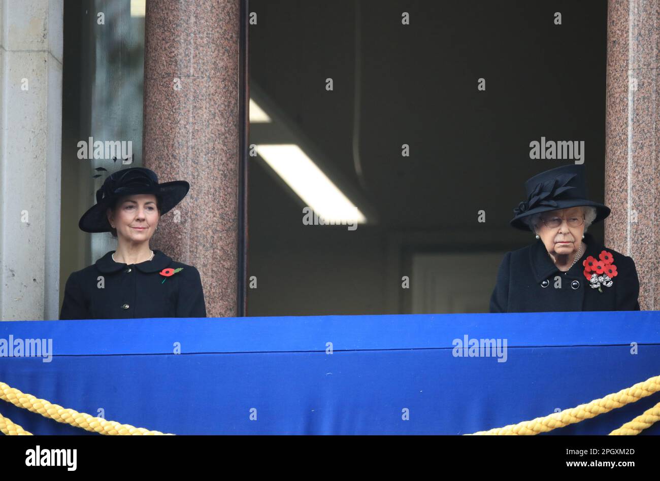 File photo dated 08/11/20 of Queen Elizabeth II (right) alongside Lady ...