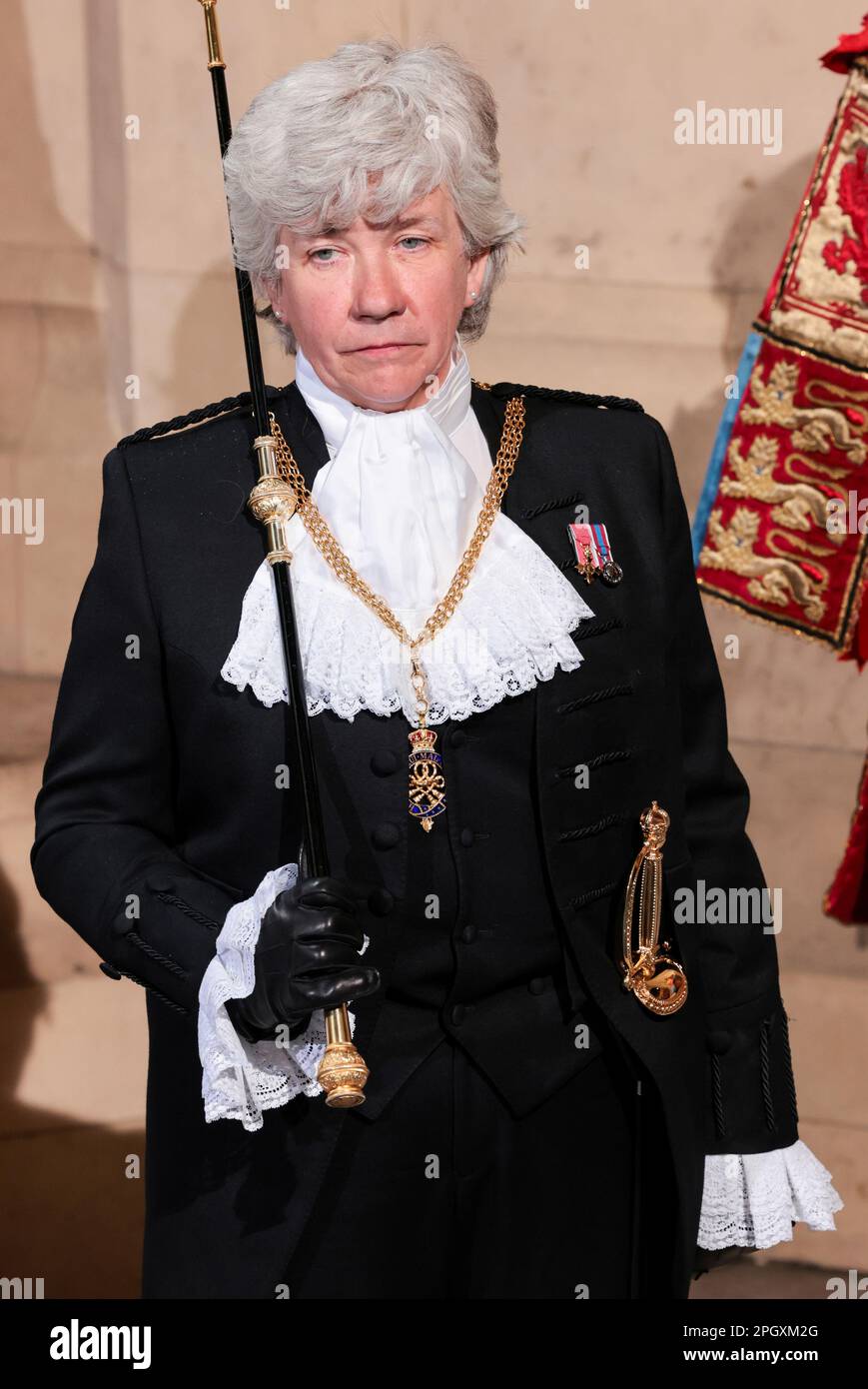 File photo dated 10/05/22 of Lady Usher of the Black Rod, Sarah Clarke ...