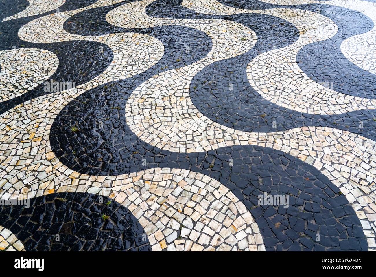 Wave pavement pattern hi-res stock photography and images - Alamy