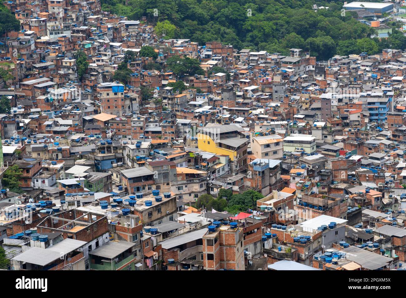 Rio de Janeiro, Brazil - January 11, 2023: View of Rocinha, the largest ...