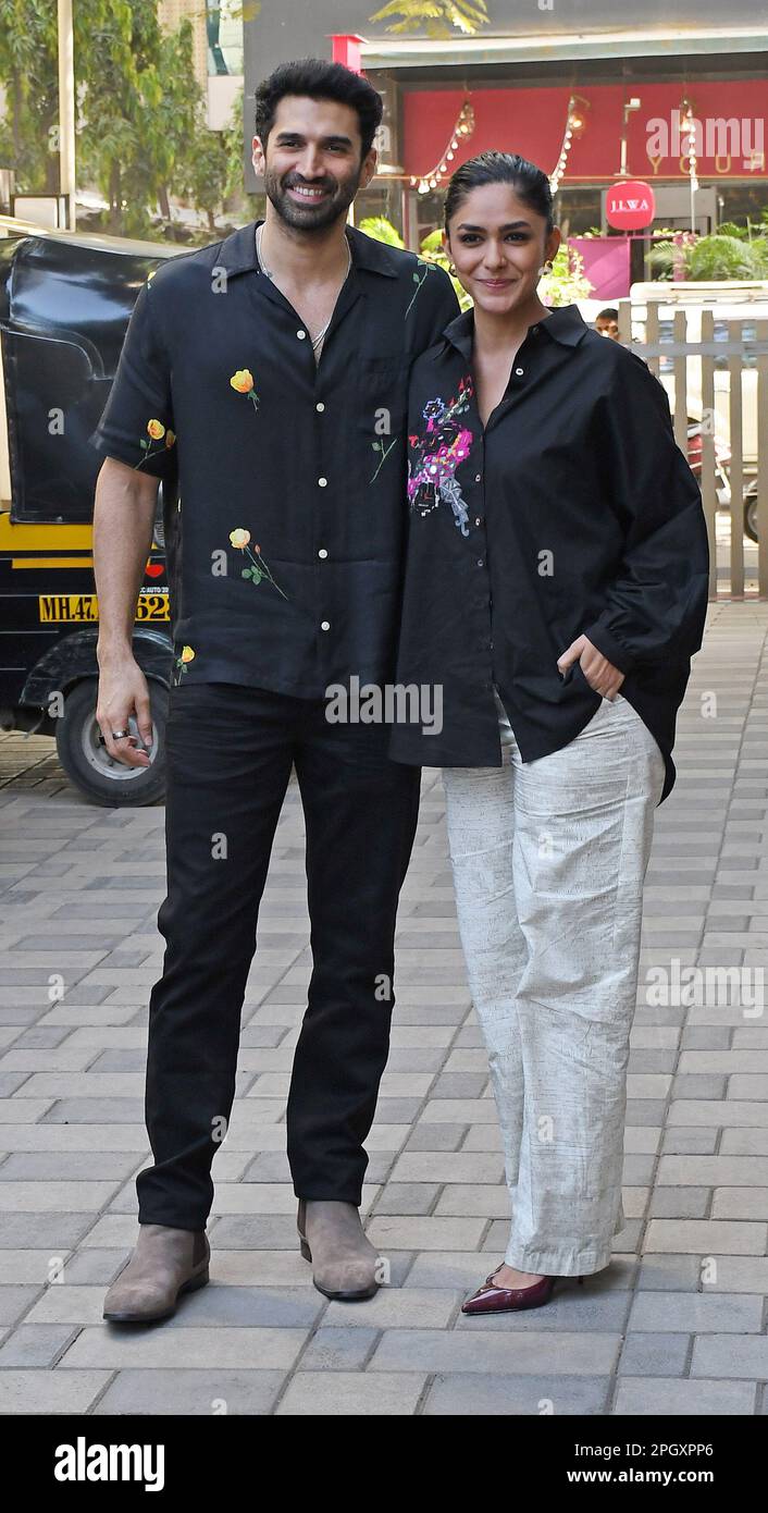 Mumbai, India. 24th Mar, 2023. L-R Bollywood actors Aditya Roy Kapur ...