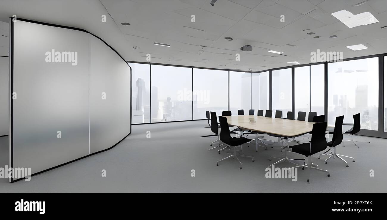 Empower Your Workspace: Modern Meeting Room Office Render Stock Photo ...