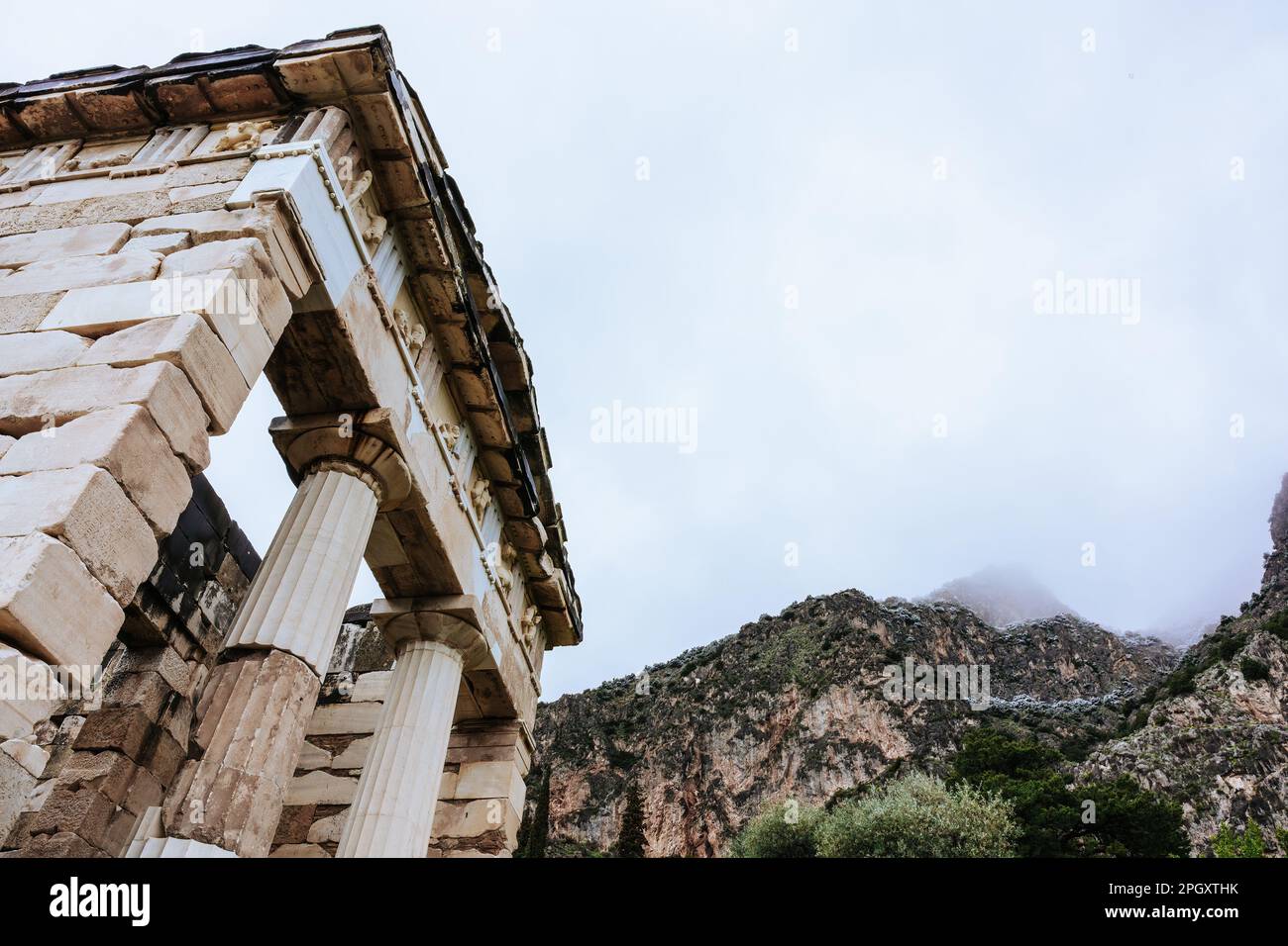 Ruins of an ancient temple, Temple Of Apollo At Delphi Oracle, Greece ...