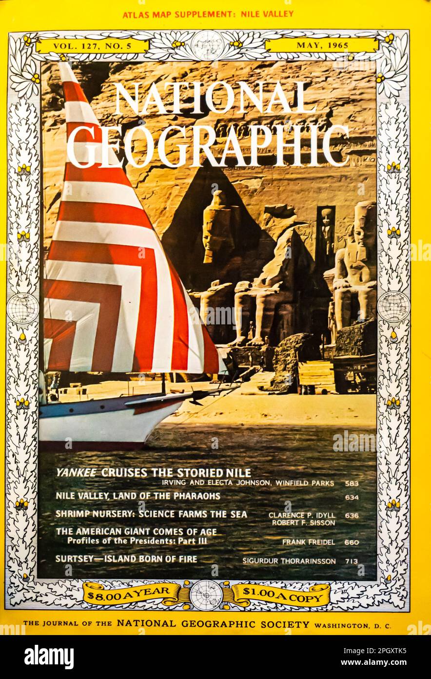 National Geographic magazine cover May 1965 Stock Photo - Alamy