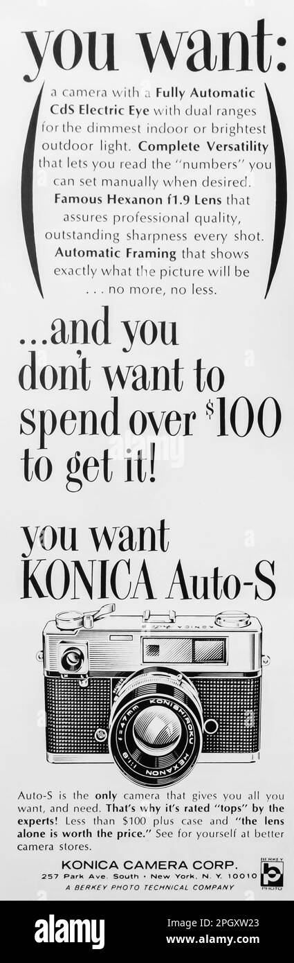 Konica advert hi-res stock photography and images - Alamy