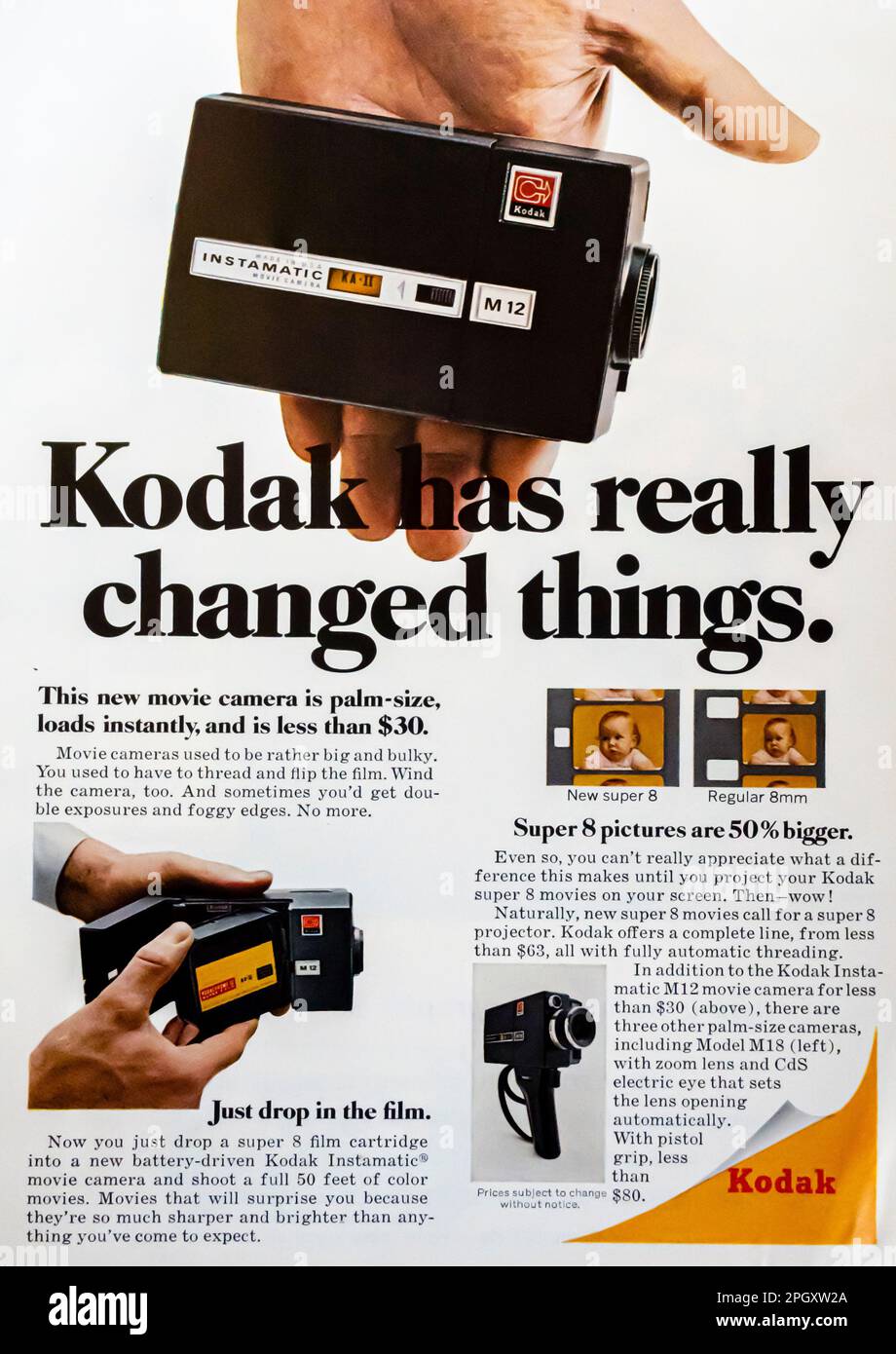 Kodak Instamatic 8mm movie camera advert in a Natgeo magazine, July ...