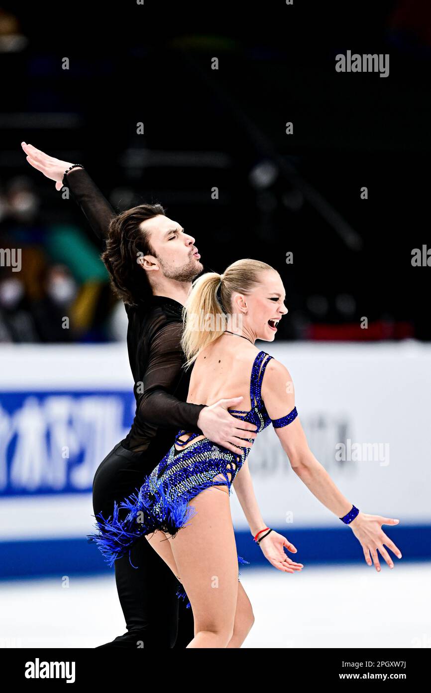 Maria KAZAKOVA & Georgy REVIYA (GEO), during Ice Dance Rhythm Dance, at ...