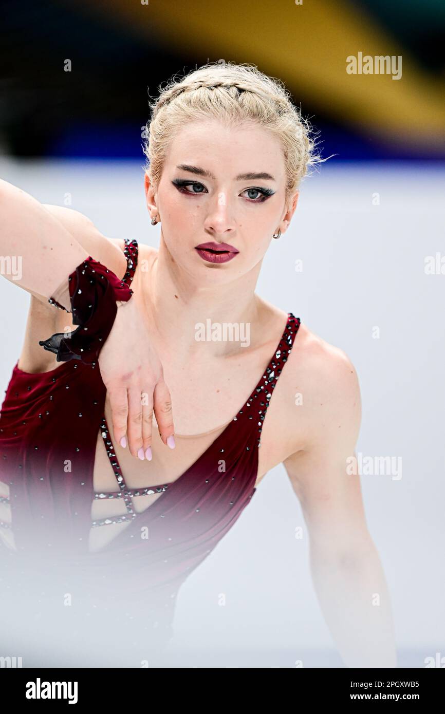 Amber GLENN (USA), during Women Free Skating, at the ISU World Figure ...