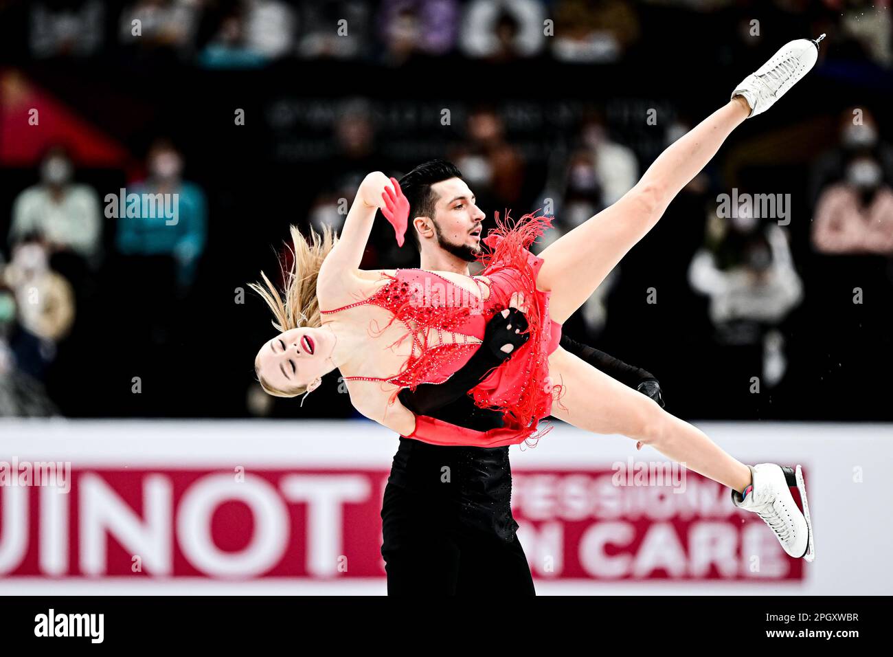 Mariia IGNATEVA & Danijil Leonyidovics SZEMKO (HUN), during Ice Dance Rhythm Dance, at the ISU ...