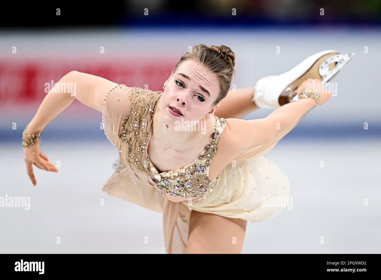 Anastasiia GUBANOVA (GEO), during Women Free Skating, at the ISU World ...