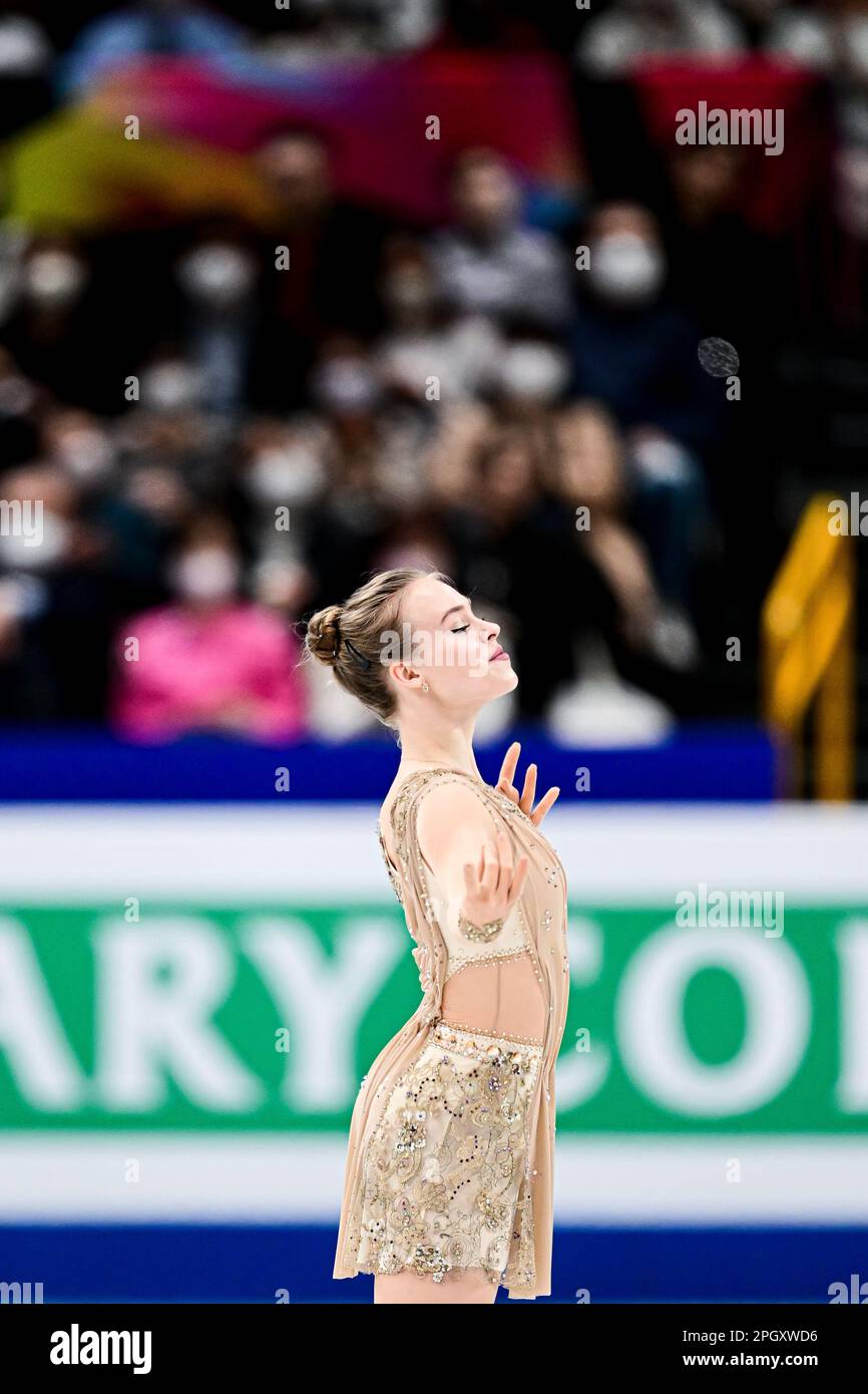Anastasiia GUBANOVA (GEO), during Women Free Skating, at the ISU World ...