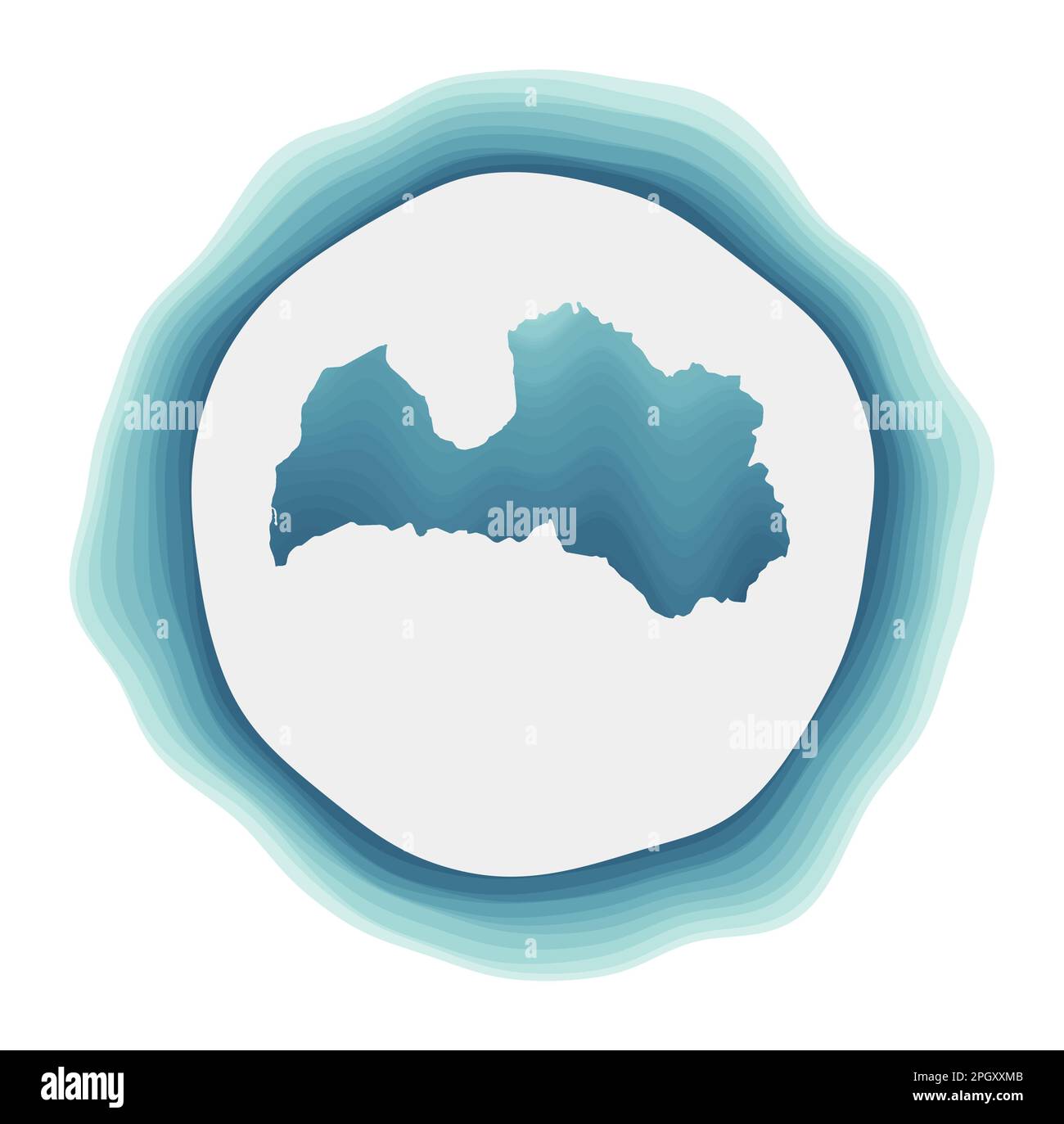 Latvia logo. Badge of the country. Layered circular sign around Latvia ...