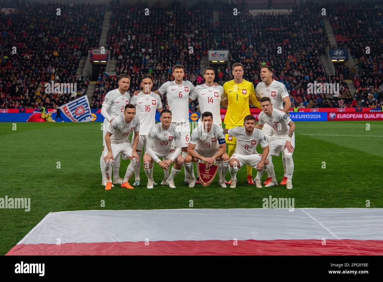 Prague, Czechia. 24th Mar, 2023. The Polish national football team ...