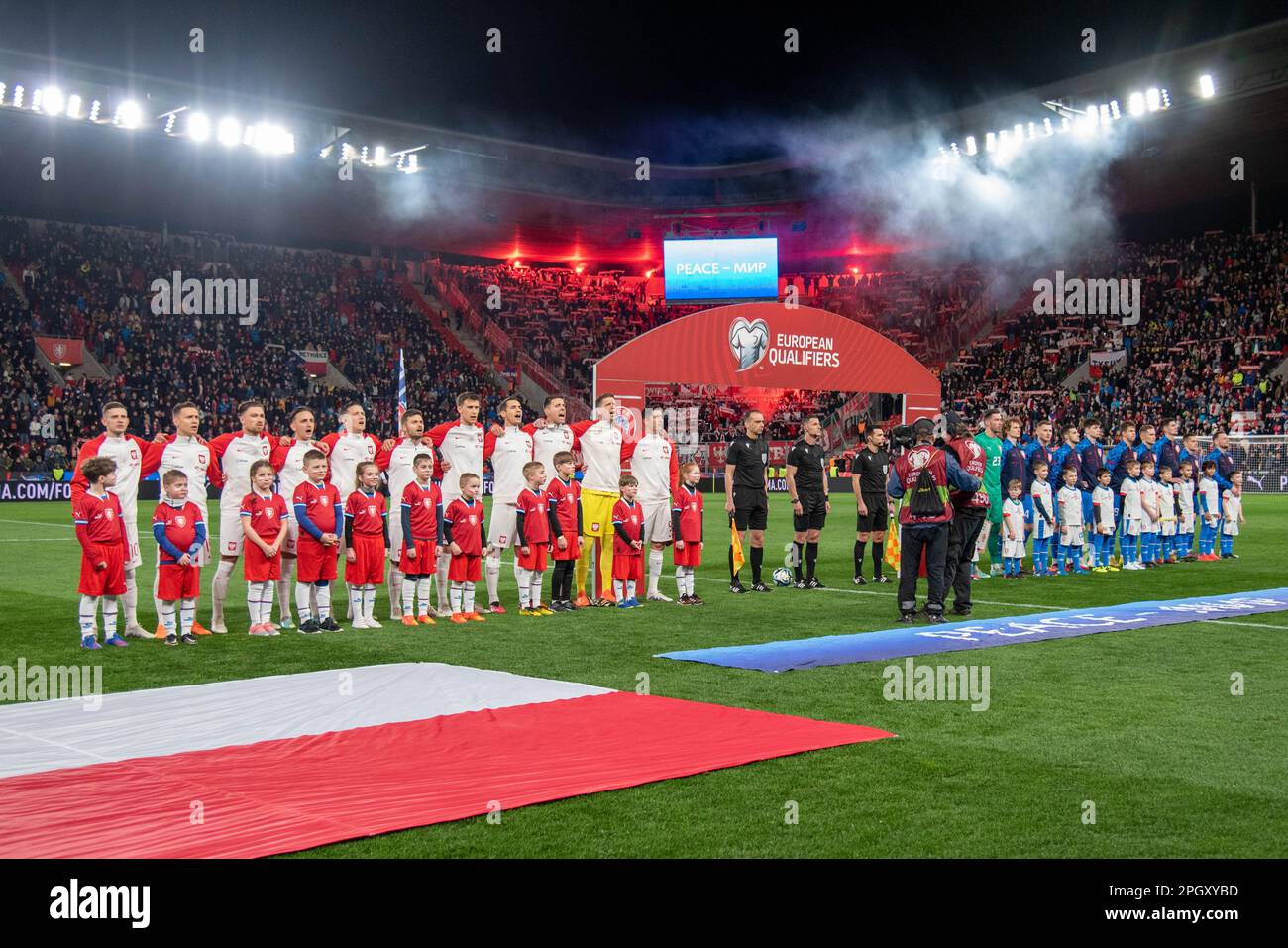Prague, Czechia. 24th Mar, 2023. A general view of Fortuna Arena during ...
