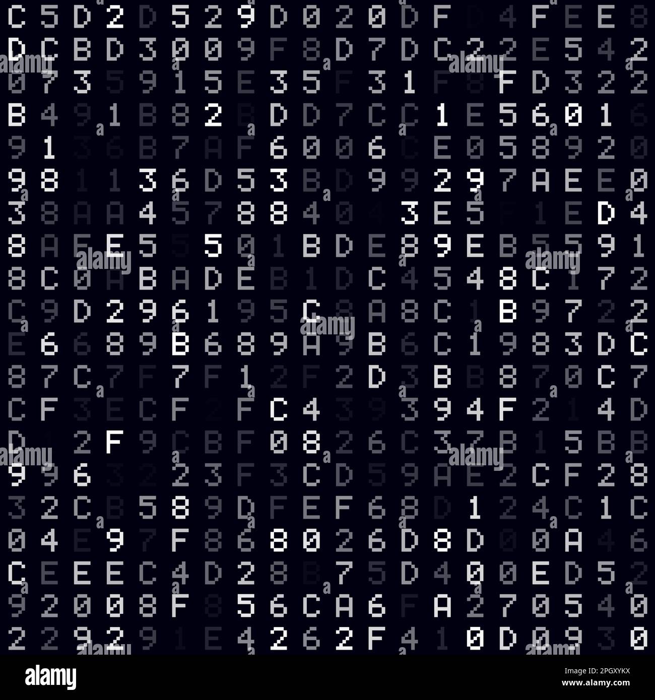 Abstract Technology Background. White filled hexadecimal background ...