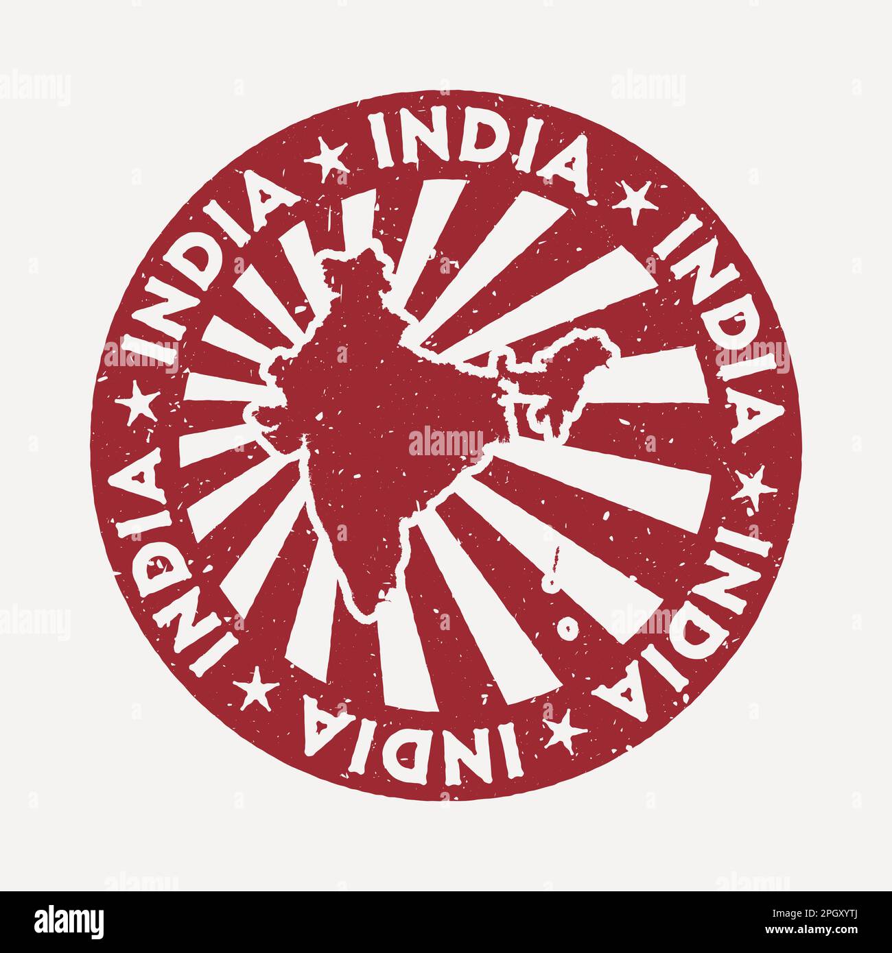 India stamp. Travel red rubber stamp with the map of the country ...