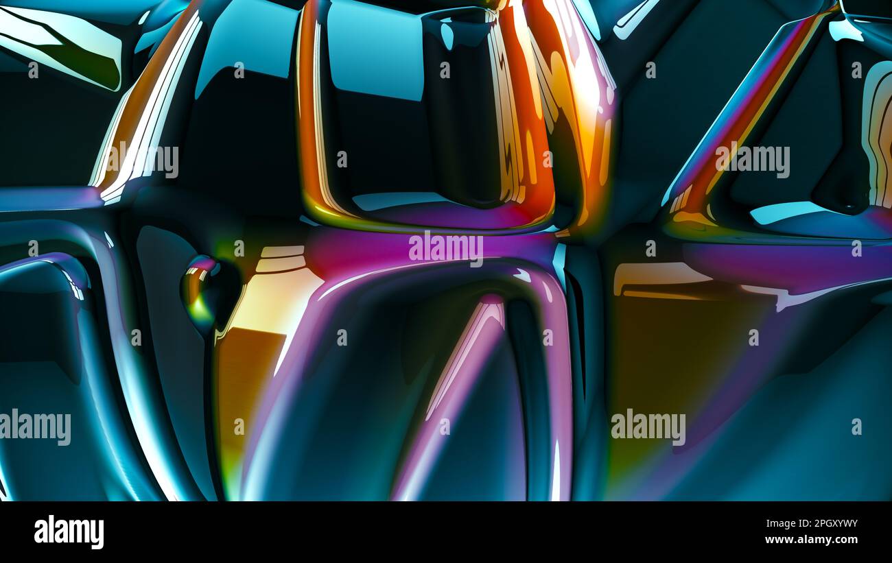 An abstract rotating 3D reflective mirror orb background Stock Photo ...