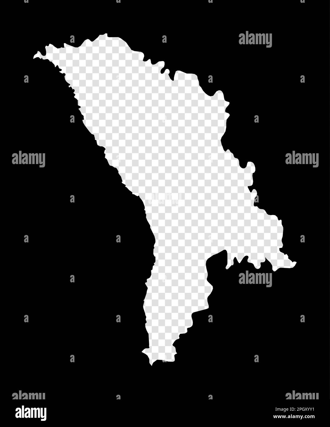Stencil map of Moldova. Simple and minimal transparent map of Moldova ...