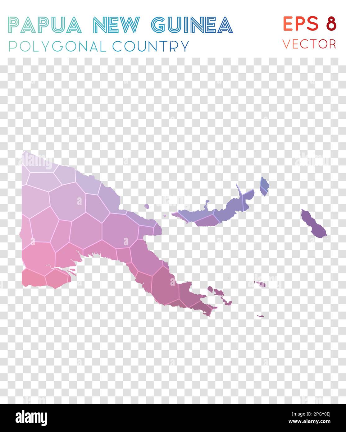 Papua new guinea polygonal map hi-res stock photography and images - Alamy