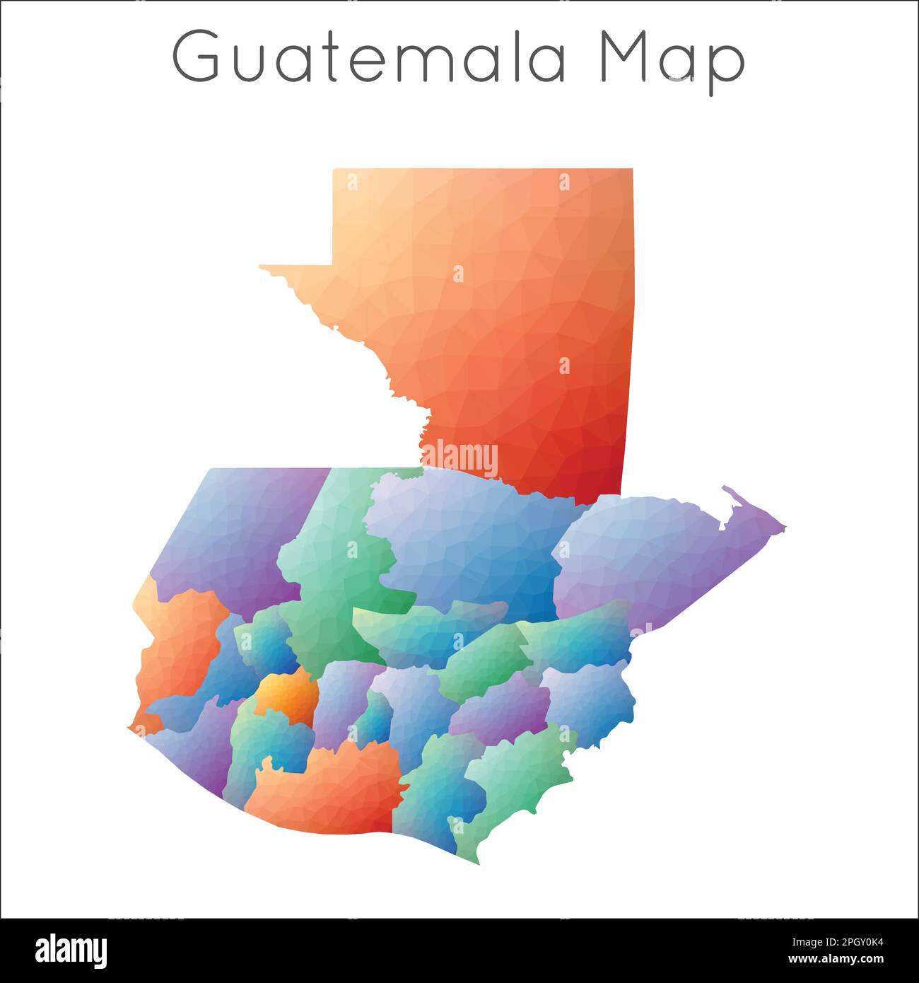Low poly map of Guatemala. Guatemala geometric polygonal, mosaic style ...