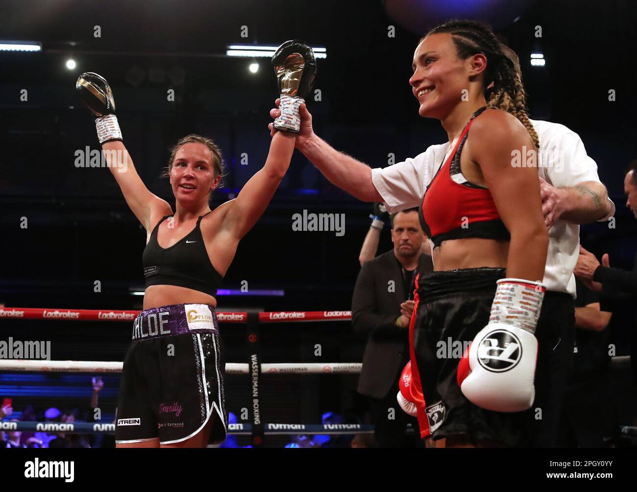 Chloe Watson celebrates beating Romina Sosa at the University of Bolton ...